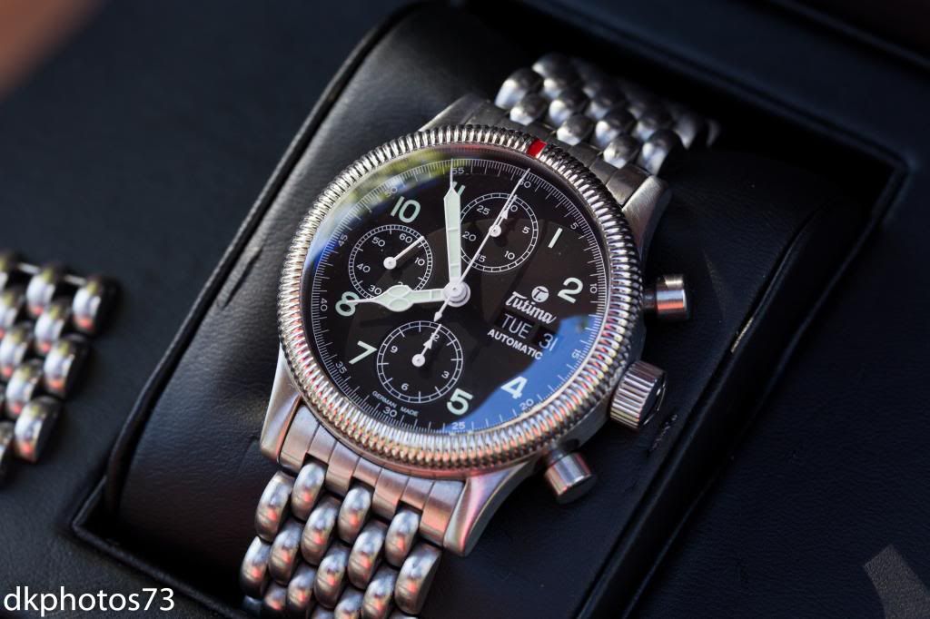 Tutima F2 Chronograph on Bracelet, Both Boxes and Papers: Reduced now ...