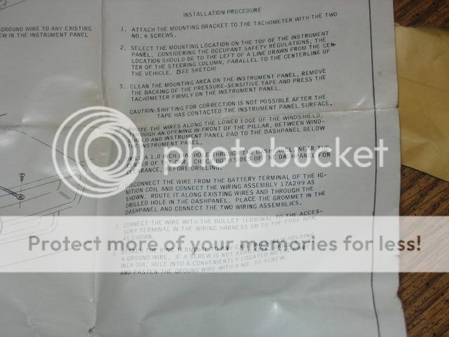 Factory tach | Ford Muscle Cars Tech Forum