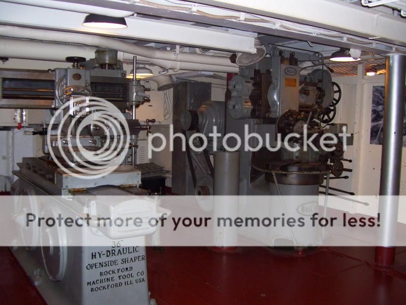 Antique Machinery and History | Battleship USS Iowa Machine Shop Photos ...